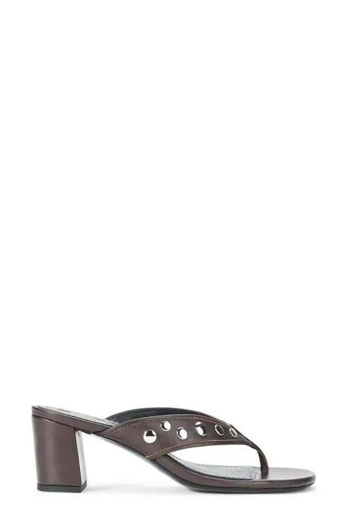 Staud Nova Studded Thong Block Heel Sandal