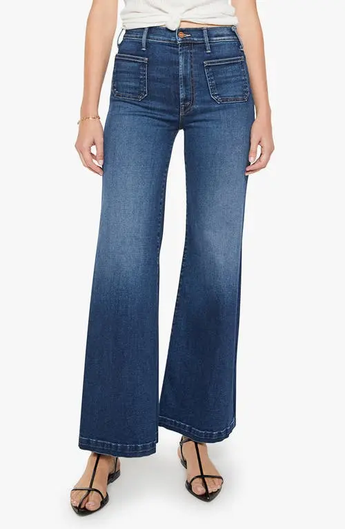 MOTHER The Hustler Roller Sneak High Waist Wide Leg Jeans - Taking Chances