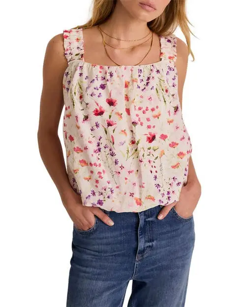 Mint Velvet Print Bubble Hem Top