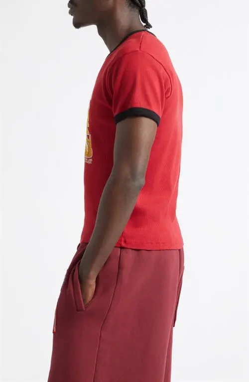 LU'U DAN Bruce Lee Rib Cotton Ringer T-shirt