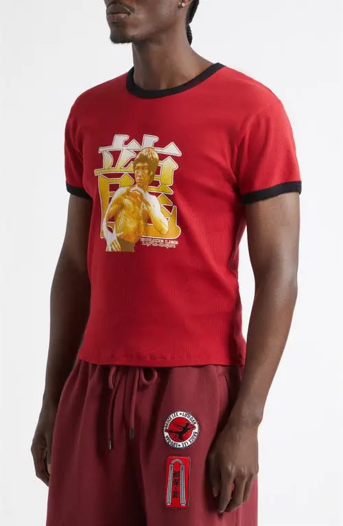 LU'U DAN Bruce Lee Rib Cotton Ringer T-shirt
