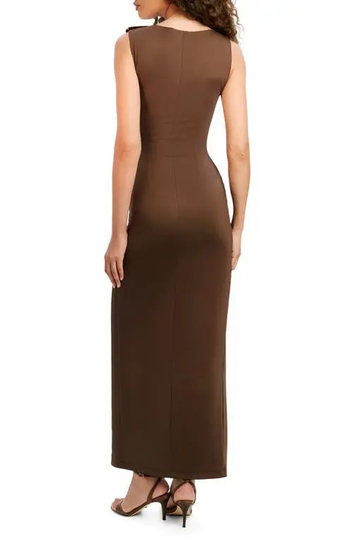 Bardot Sleeveless Maxi Dress With Hardware Detail