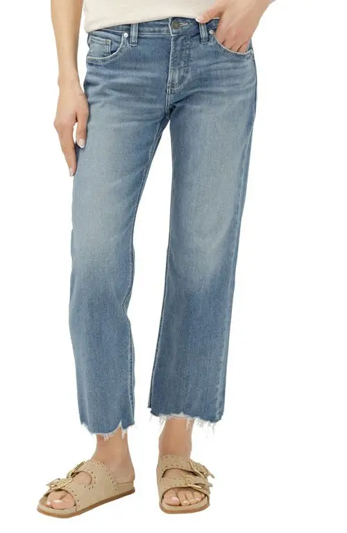 SILVER JEANS CO. Chelsea Frayed Boyfriend Jeans - Kickin It