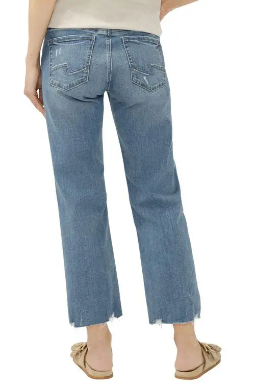 SILVER JEANS CO. Chelsea Frayed Boyfriend Jeans