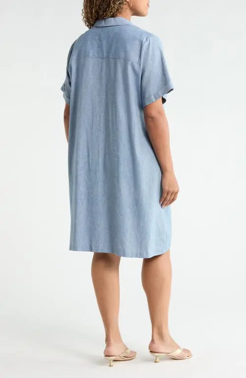Halogen Button-up Pocket Shirtdress
