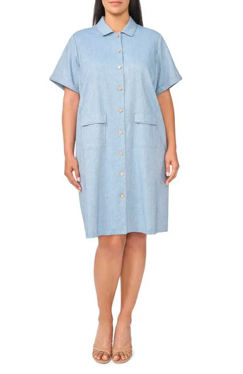 Halogen Button-up Pocket Shirtdress