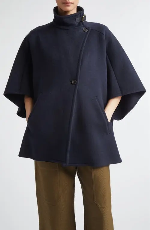Max Mara Oversize Cashmere Cape - Midnight Blue