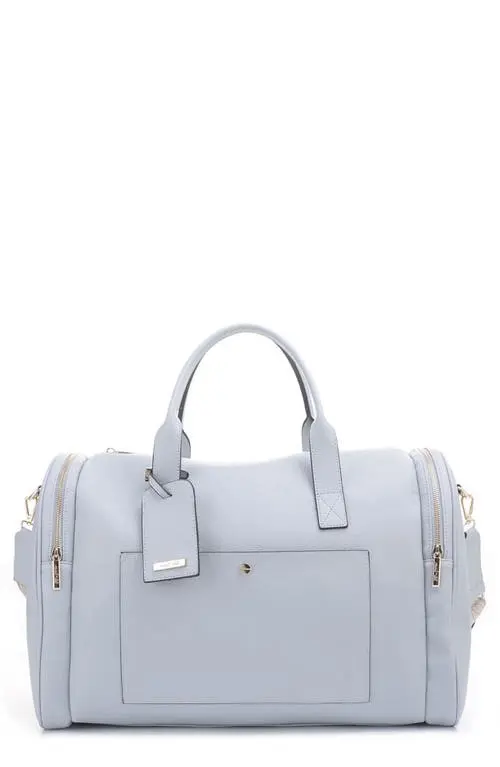 MALI + LILI Amie Recycled Vegan Leather Duffle Bag - Slate Blue