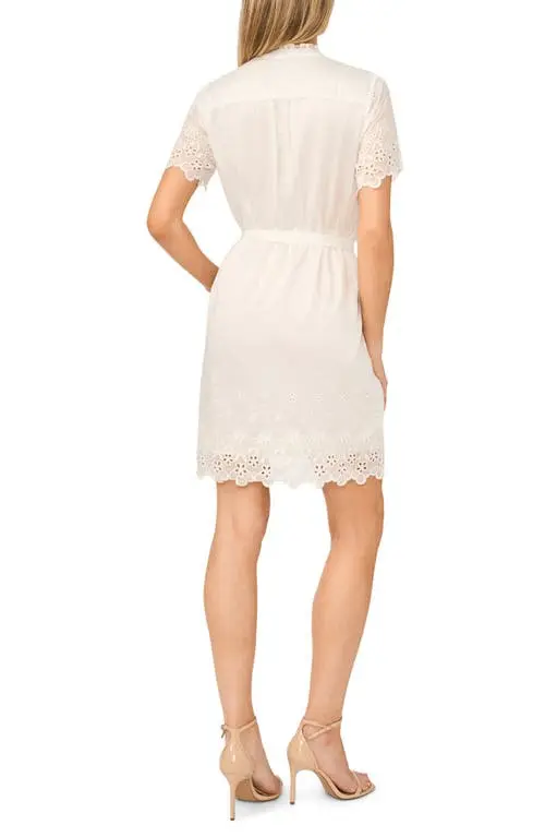 Halogen Eyelet Lace Shirtdress
