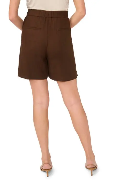 Halogen Tailored High-waisted Linen Blend Shorts
