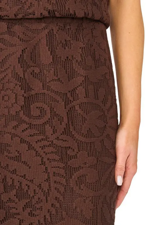 Halogen Lace Pull-on Midi Skirt - Chicory Coffee