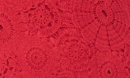 Halogen Crochet Sheath Dress - Crimson Ruby