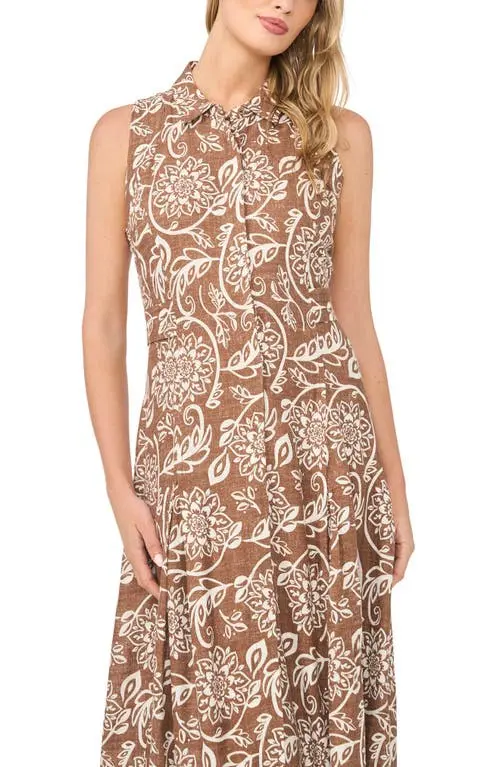 Halogen Floral Sleeveless Shirtdress