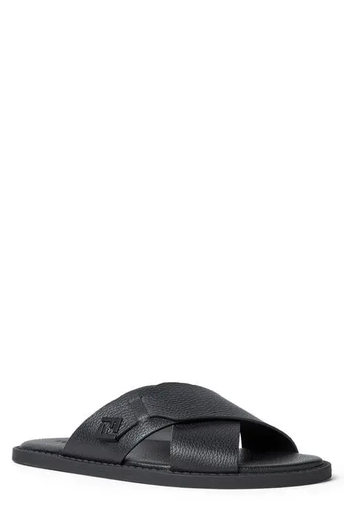 Fendi Squared Ff Slide Sandal - Nero
