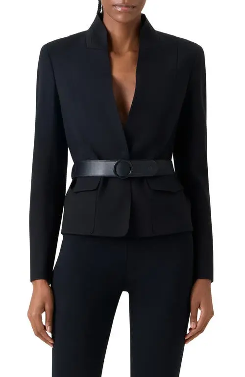 Akris Fitted Signature Jersey Blazer - Black