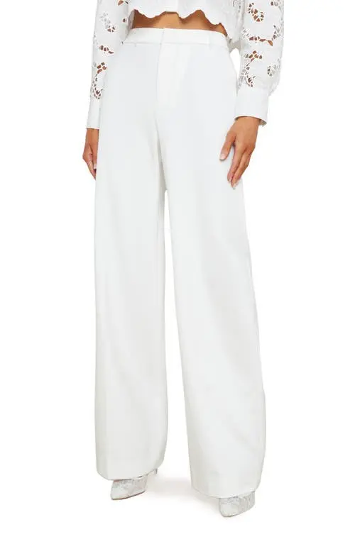 L'Agence Livvy Straight Leg Pants - White