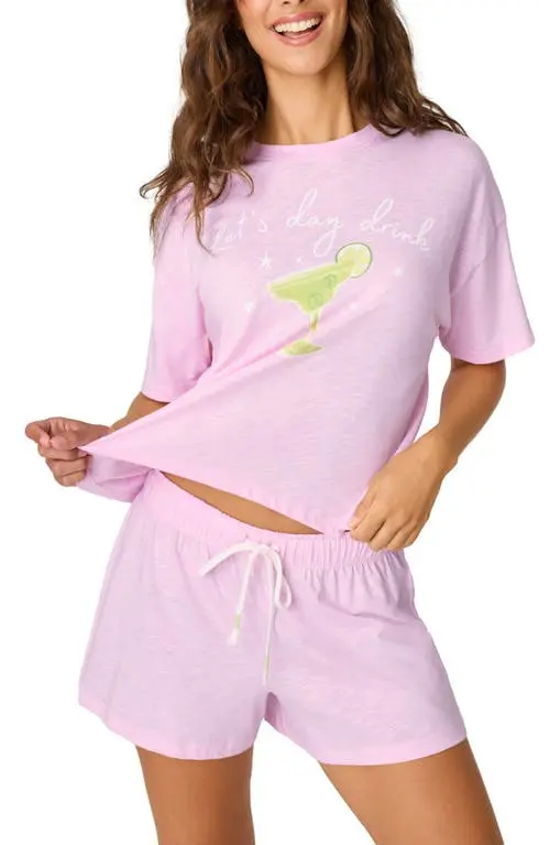 PJ Salvage Softee Cotton & Modal Short Pajamas - Tulip