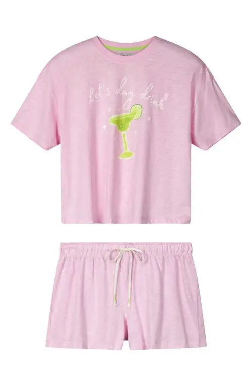 PJ Salvage Softee Cotton & Modal Short Pajamas - Tulip