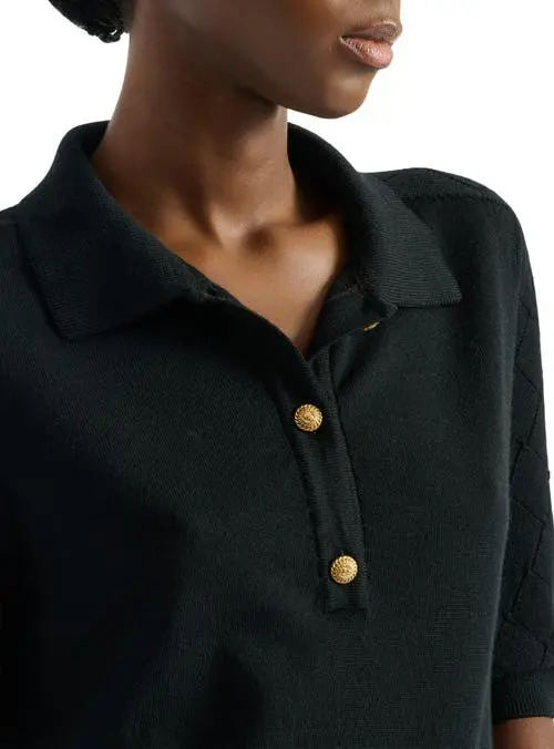 Balmain Knitted 3-button Polo