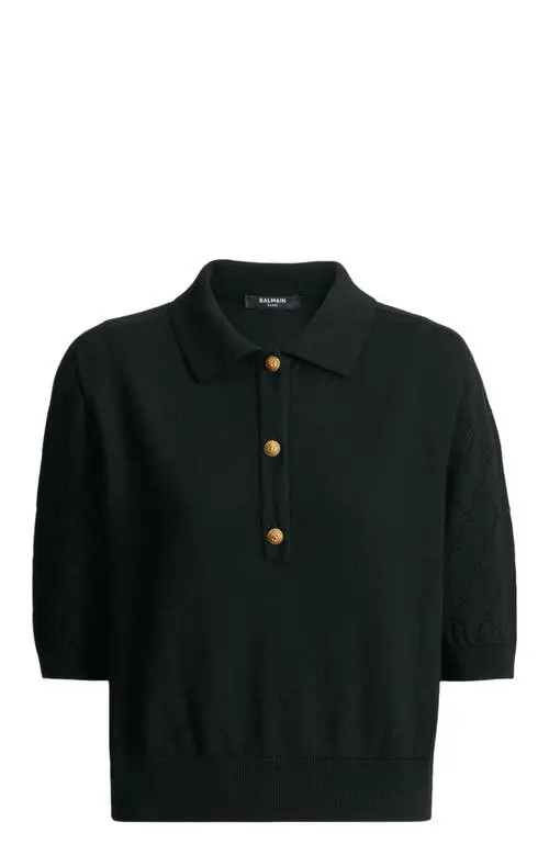 Balmain Knitted 3-button Polo