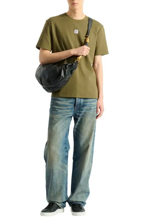 Balmain Printed Bloom T-shirt - Khaki