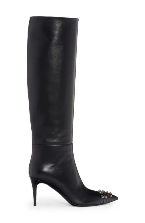 Valentino Garavani Alcove Rockstud Pointed Toe Tall Boot
