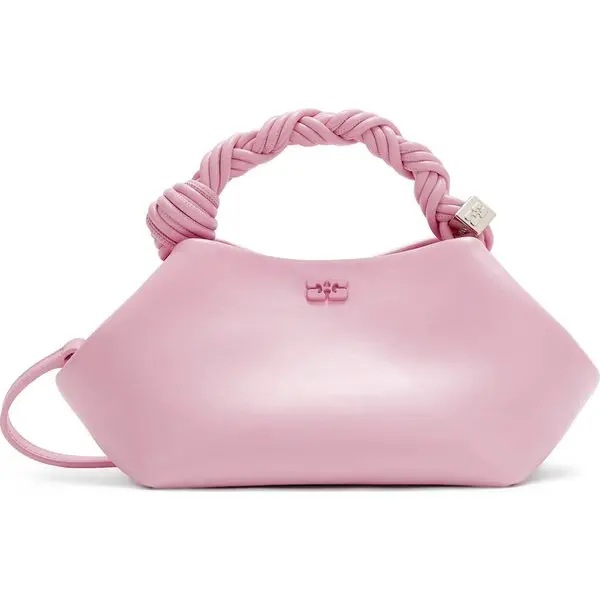 GANNI Small Bou Recycled Leather Top Handle Bag - Pink Nectar
