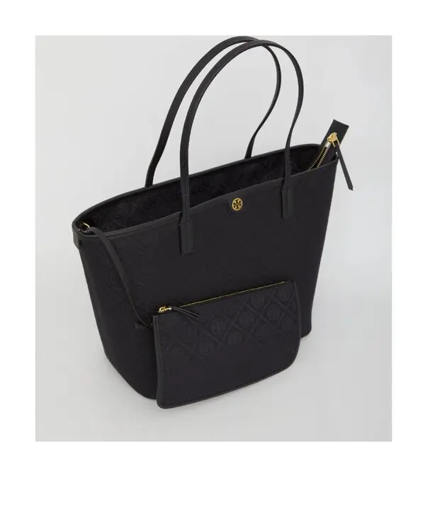 Tory Burch T Monogram Zip-up Tote Bag