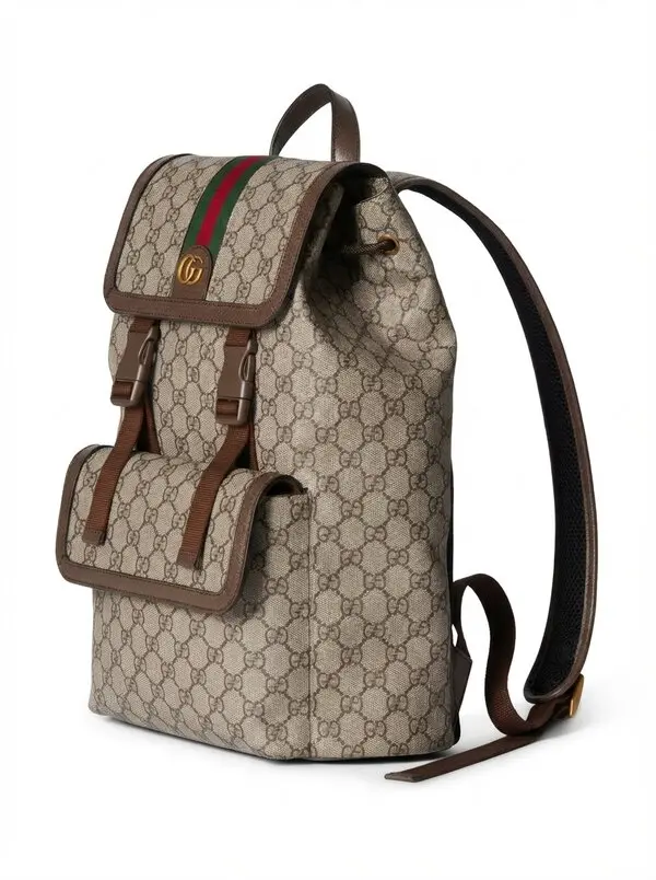 Gucci Ophidia Small Backpack - Beige And Ebony