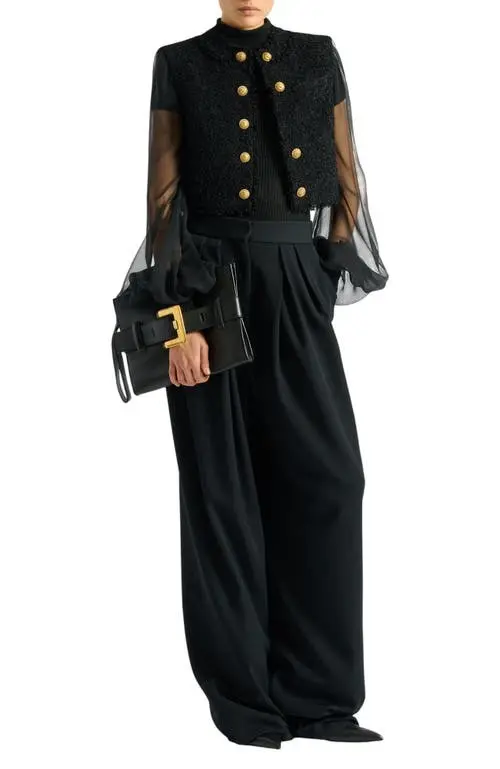 Balmain Anthem Smooth Leather Clutch
