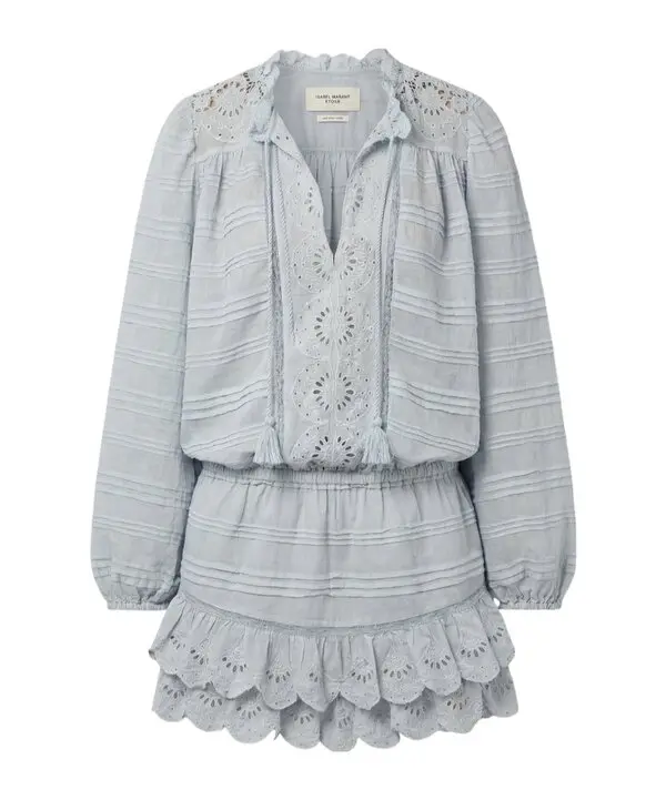 Isabel Marant Étoile Preya Ruffled Cotton Mini Dress