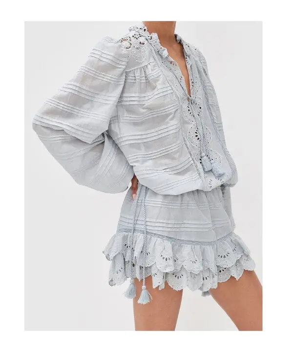 Isabel Marant Étoile Preya Ruffled Cotton Mini Dress
