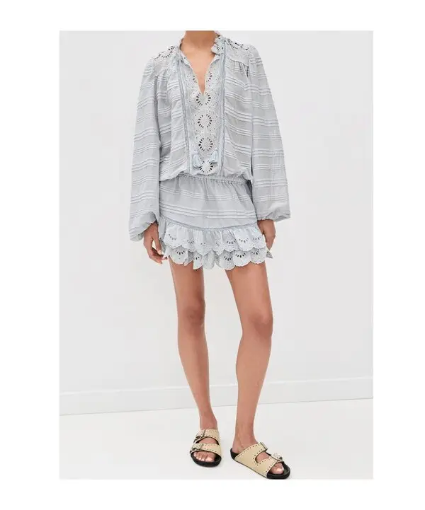 Isabel Marant Étoile Preya Ruffled Cotton Mini Dress
