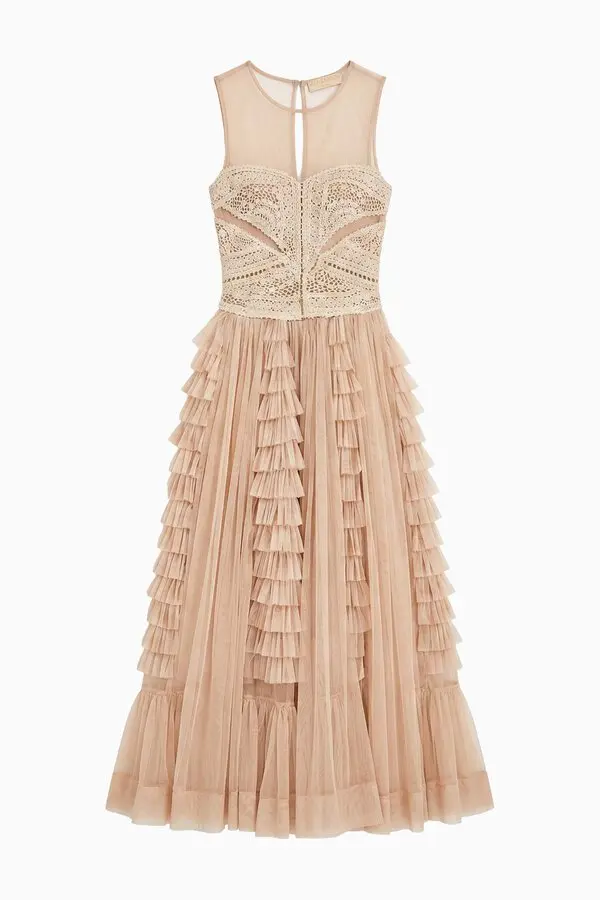 Ulla Johnson Orla Crochet & Tulle Dress
