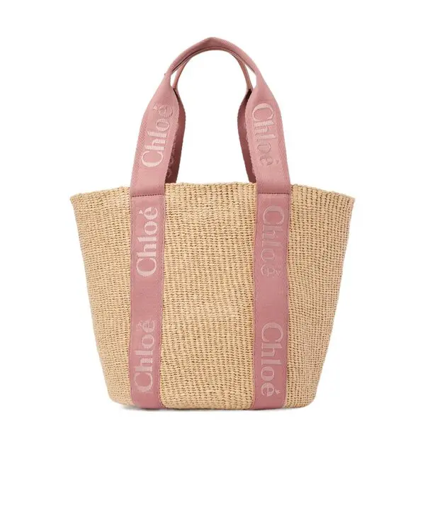 Chloé Woody Large Tote Bag - Nude