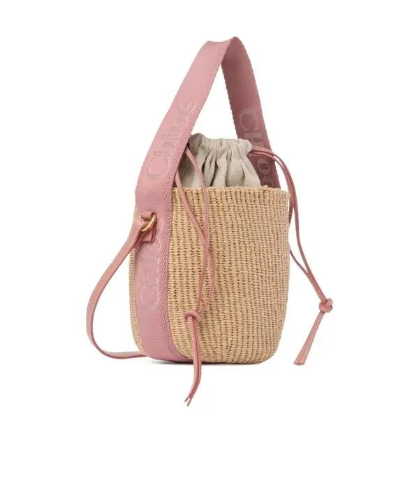 Chloé Woody Drawstring Small Basket Bag - Nougat