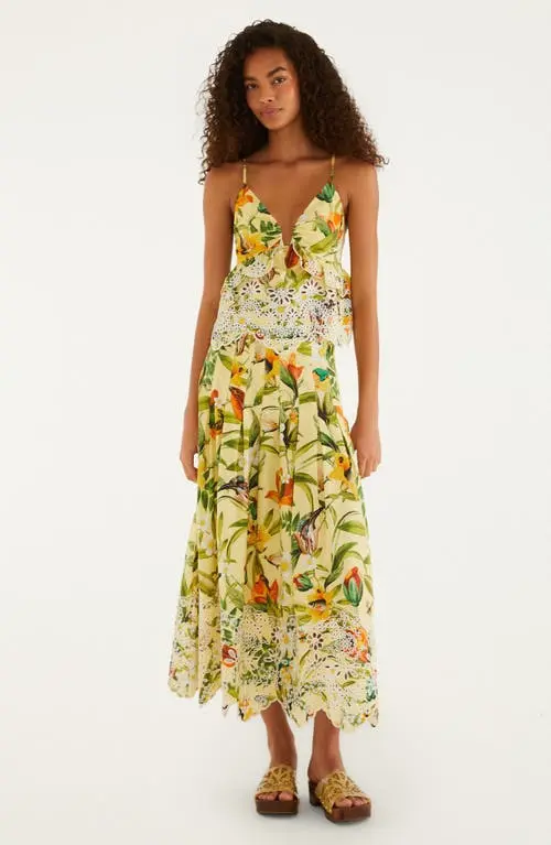 Farm Rio Brasil Collage Maxi Skirt