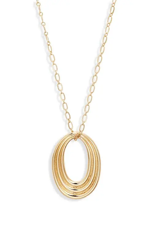Nordstrom Concentric Circle Pendant Necklace - Gold