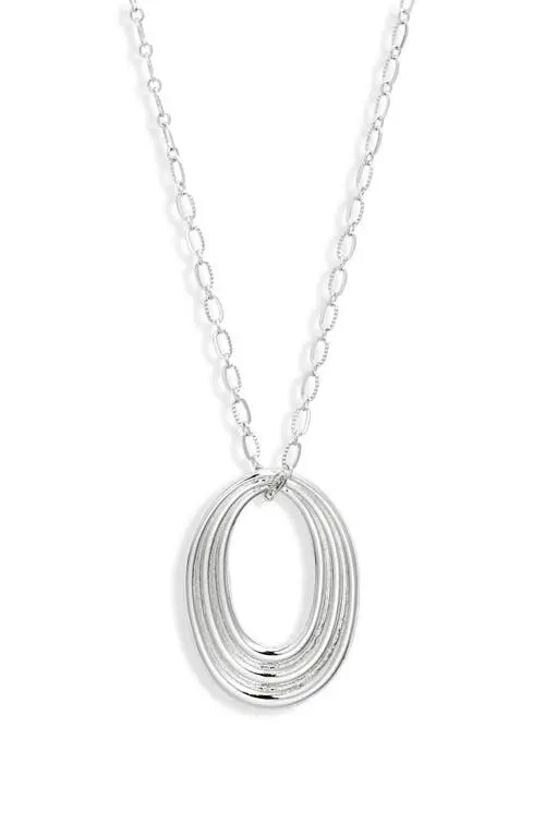 Nordstrom Concentric Circle Pendant Necklace - Silver