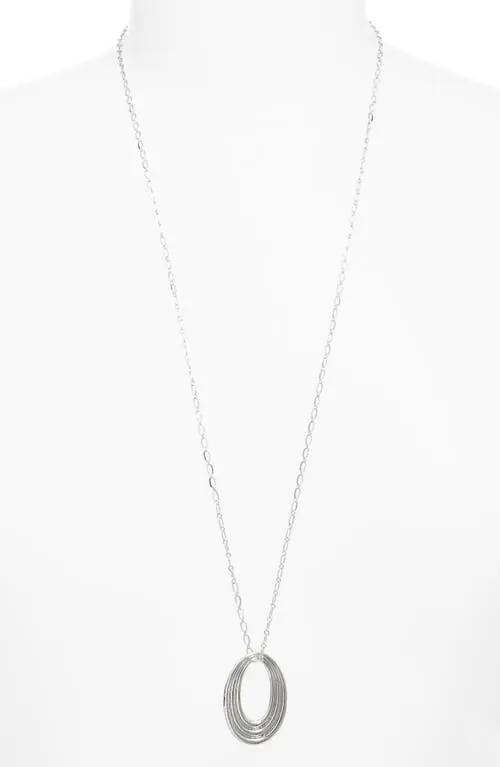 Nordstrom Concentric Circle Pendant Necklace - Silver
