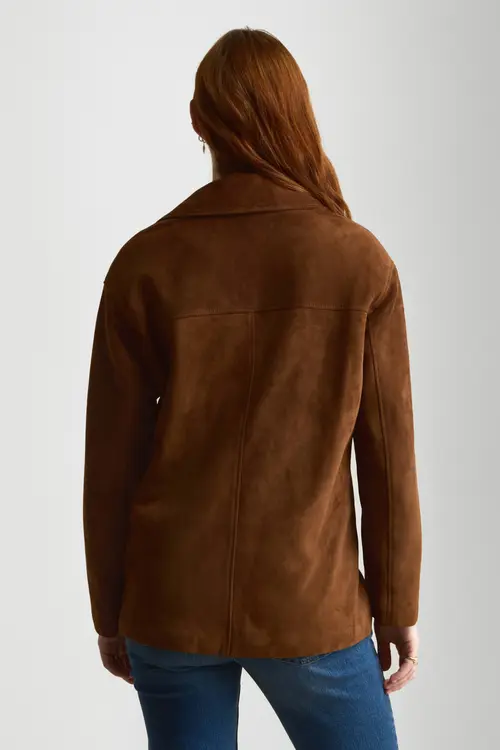 FURNIQ UK Dahlia Suede Shirt Jacket