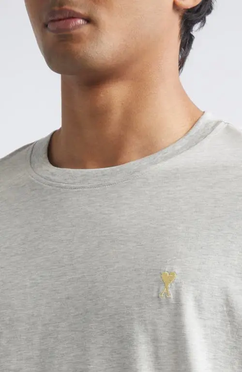 AMI Paris De Coeur Embroidered Layered Long Sleeve Cotton T-shirt