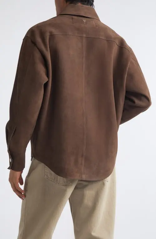 Ami Goatskin Suede Overshirt