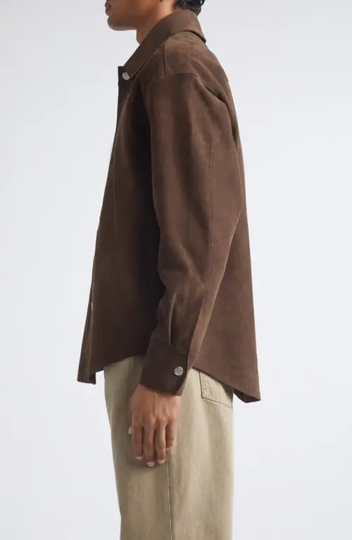 Ami Goatskin Suede Overshirt