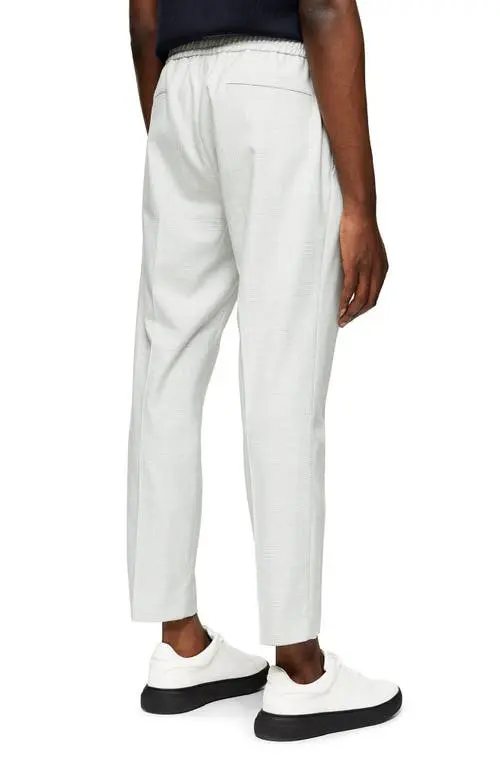 Topman Slim Fit Check Crop Pants