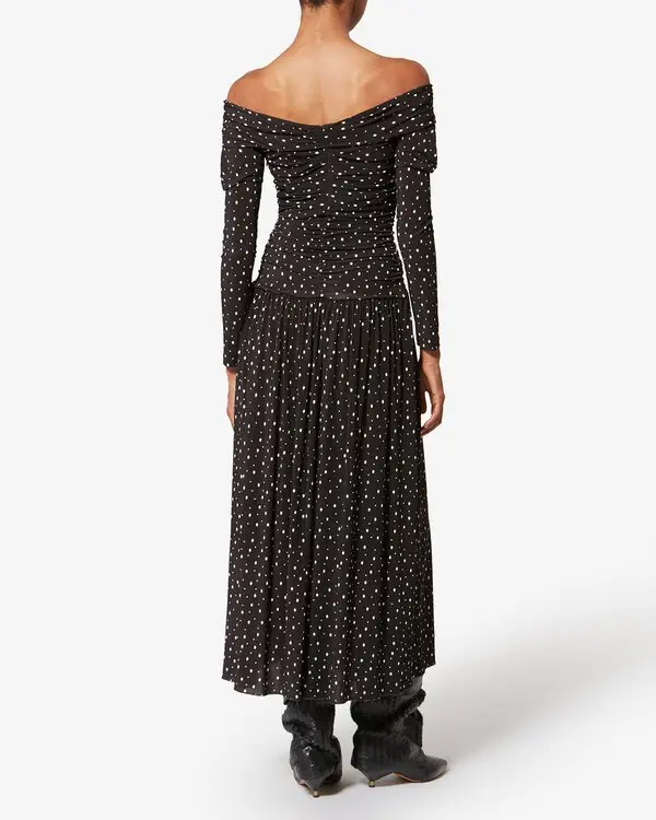 Isabel Marant Étoile Giovana Polka Dot Off-the-shoulder Maxi Dress