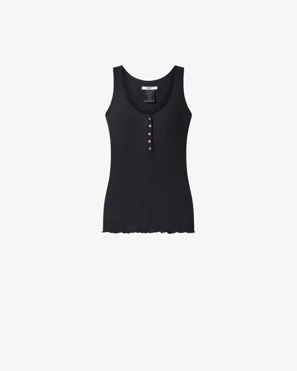 Isabel Marant Étoile Ribbed Silk Blend Tank Top - Black