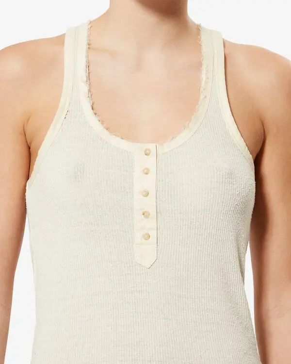 Isabel Marant Étoile Silk T-shirt Helma - Ecru