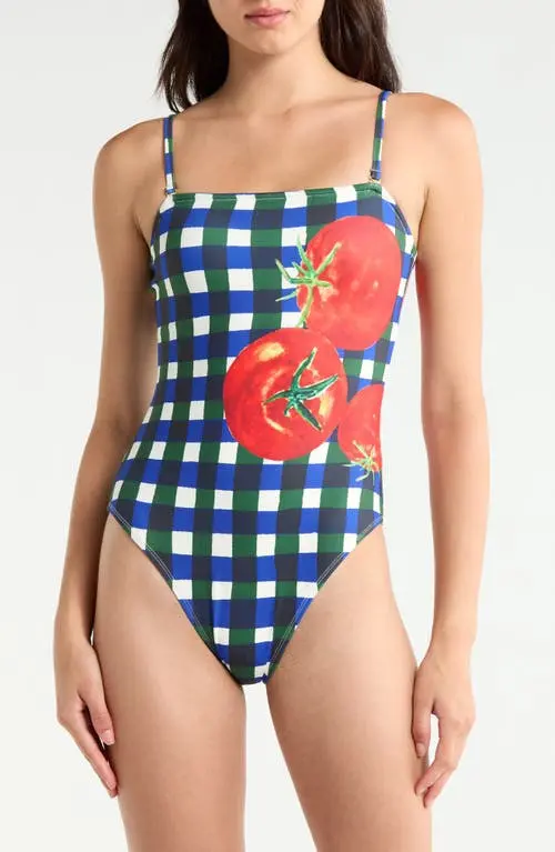 HUTCH Tavy Gingham Convertible One-piece Swimsuit
