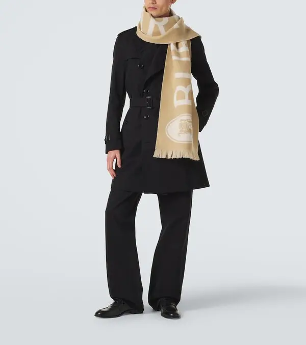 Burberry Logo Wool Scarf